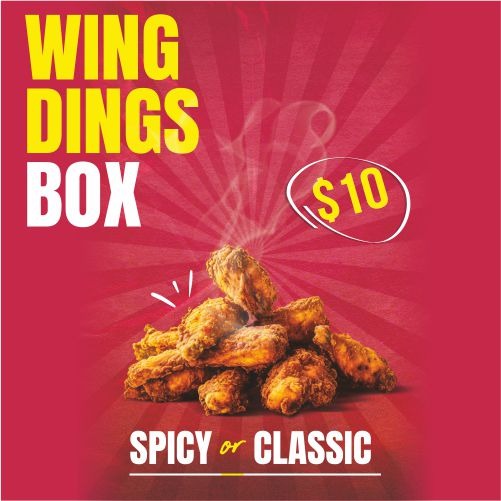 Spicy Chicken Wing Dings Box – 3B2 Cafe